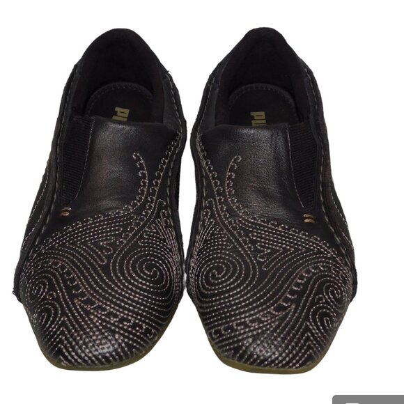 Puma | Shoes | Puma Brown Leather Sporty Slipon Shoes Size 7 | Poshmark